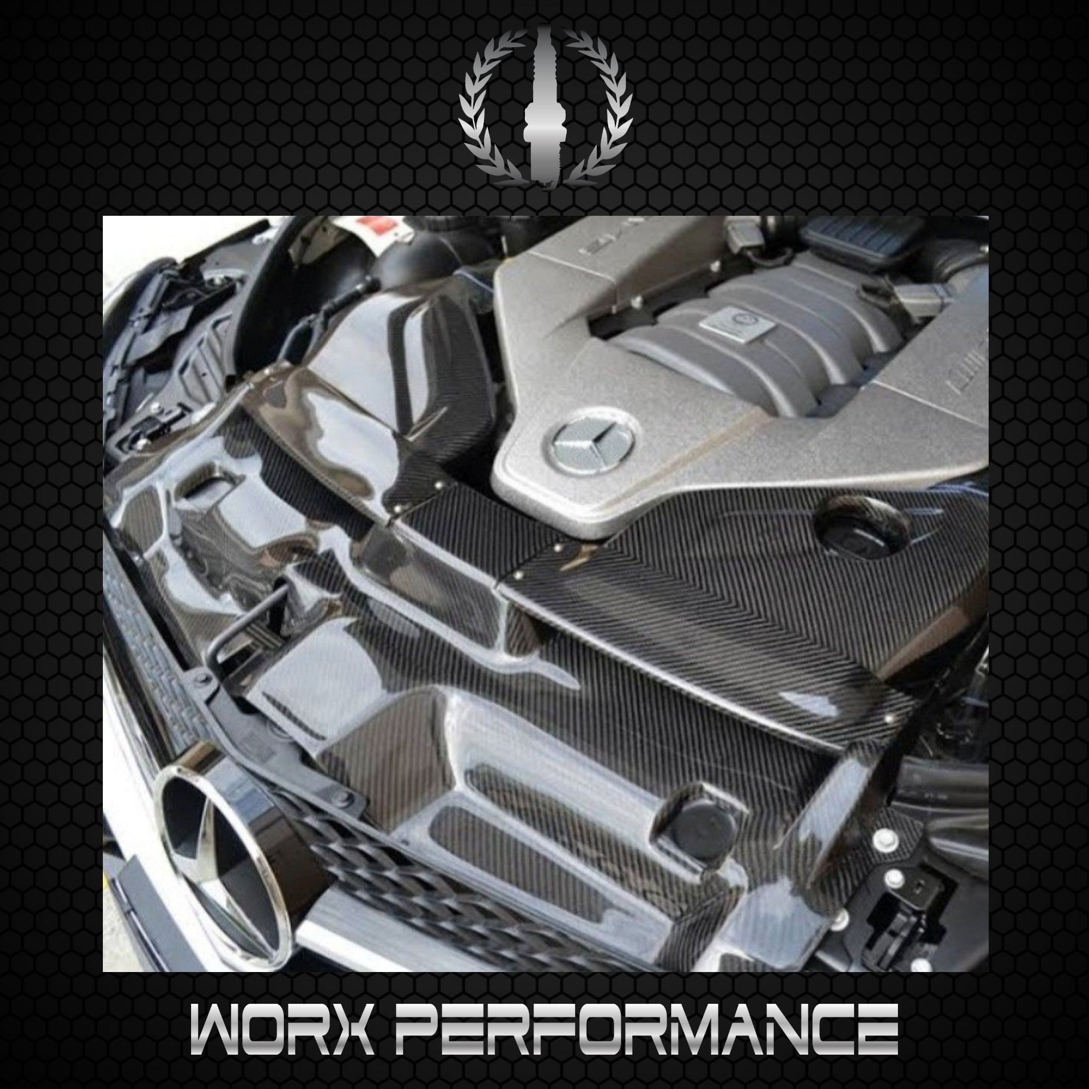 Mercedes Benz W204 C63 Carbon Fiber Intake Covers – Worx Performance